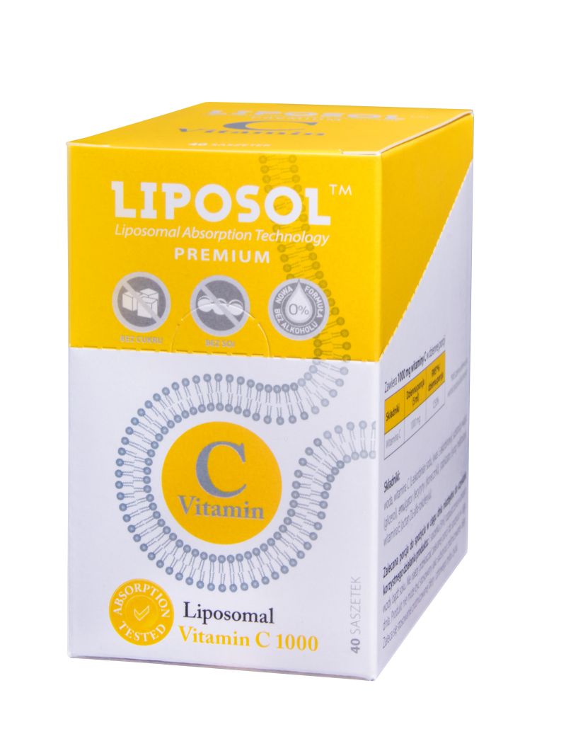 Alines Liposol Witamina C 1000 mg 40 saszetek ODPORNOŚĆ - Naturalset